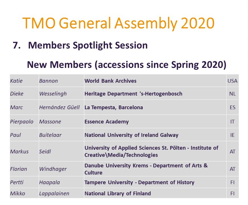 Time Machine Annual Conference 2020 : Time Machine Europe