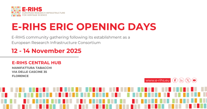 E-RIHS ERIC Opening Days taking place in November in Florence : Time Machine Europe
