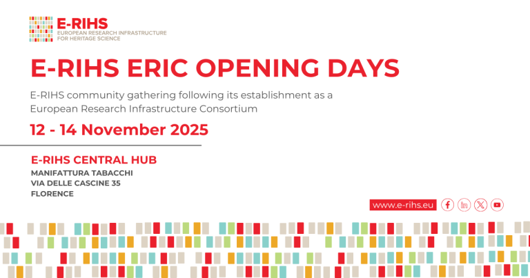 E-RIHS ERIC Opening Days taking place in November in Florence : Time Machine Europe